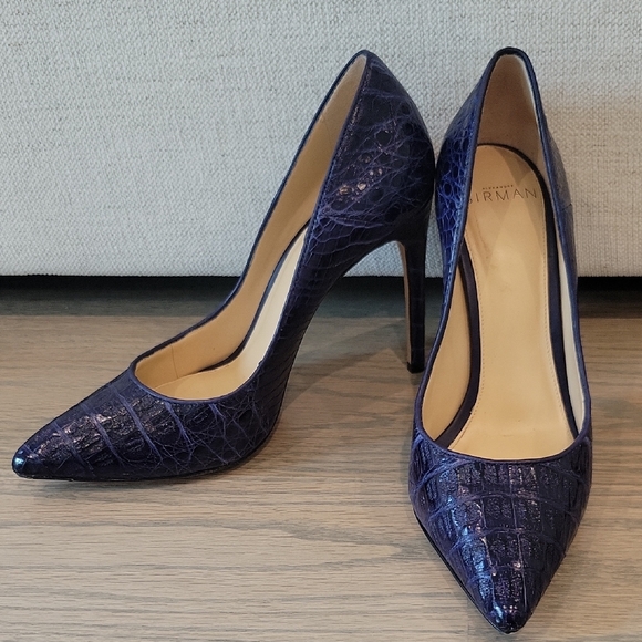 Alexandre Birman Croc-Embossed Heels